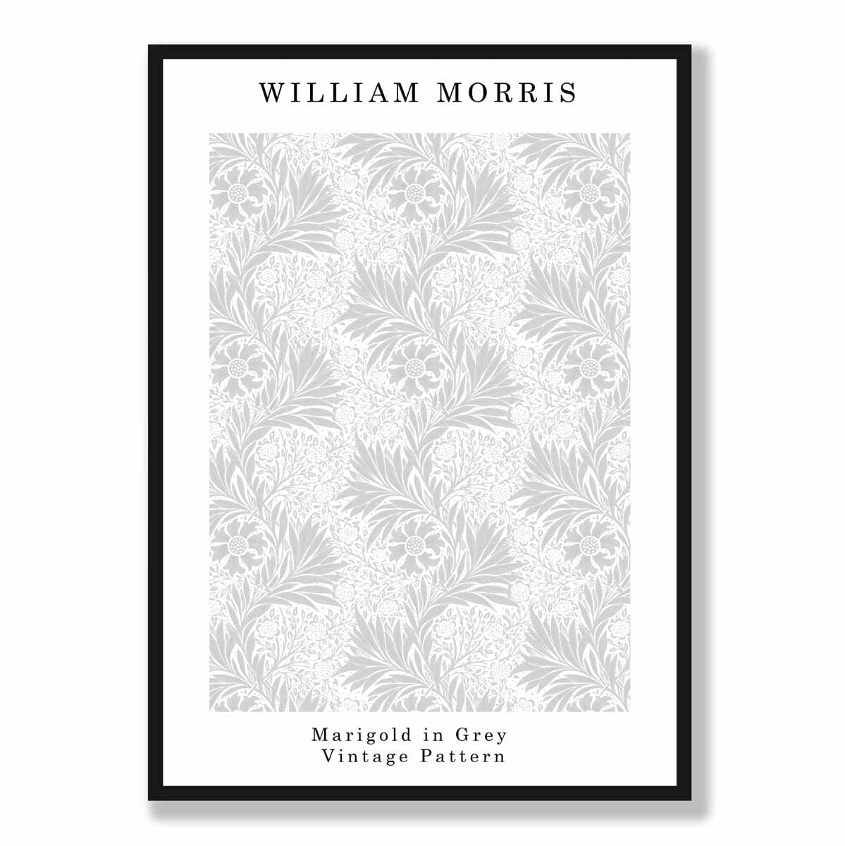 William Morris Grey Marigold Art Print – Artze Wall Art