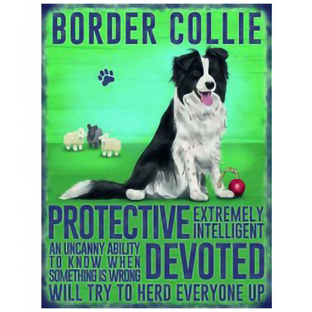 Metal Dog Sign - Border Collie – Artze Wall Art
