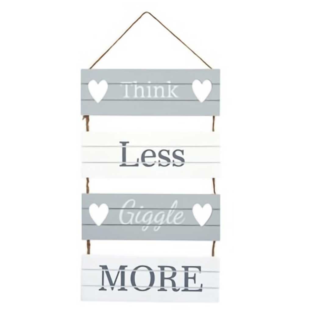 Giggle More Wooden Hanging Sign 30cm – Artze Wall Art