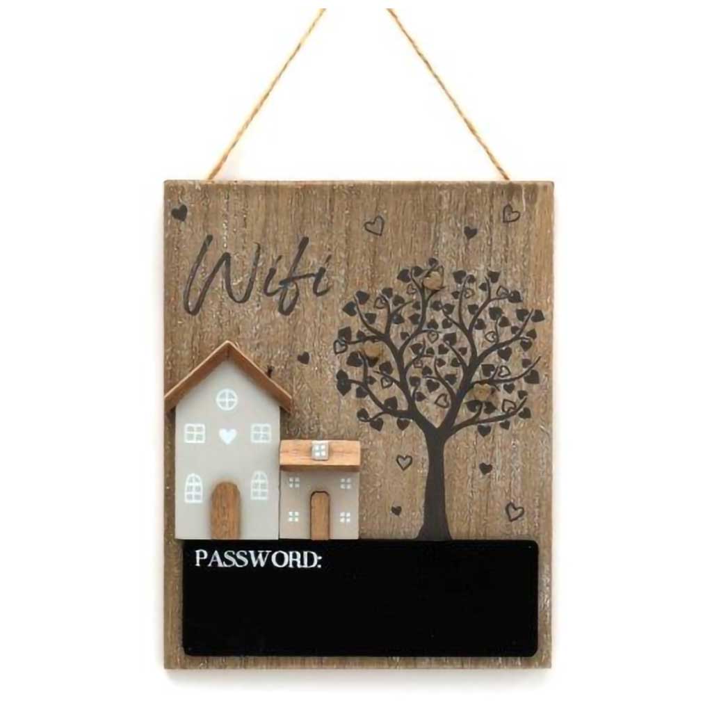 Hanging House Wifi Password Plaque 25cm – Artze Wall Art