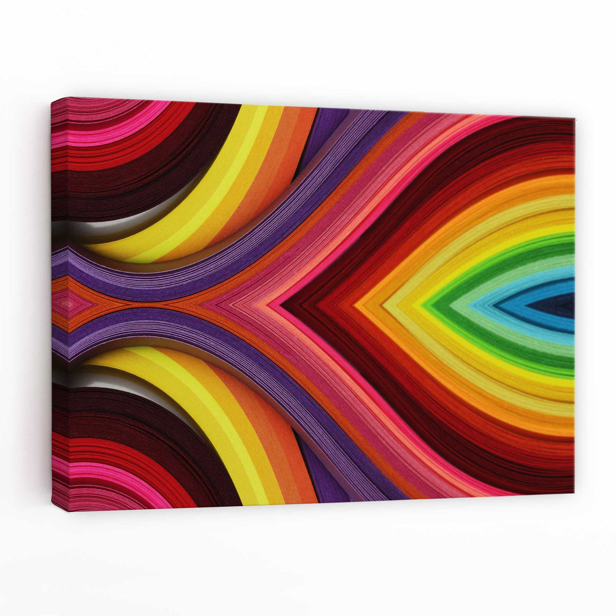 Abstract Geometric Rainbow Wall Art Canvas Print | Artze UK – Artze ...
